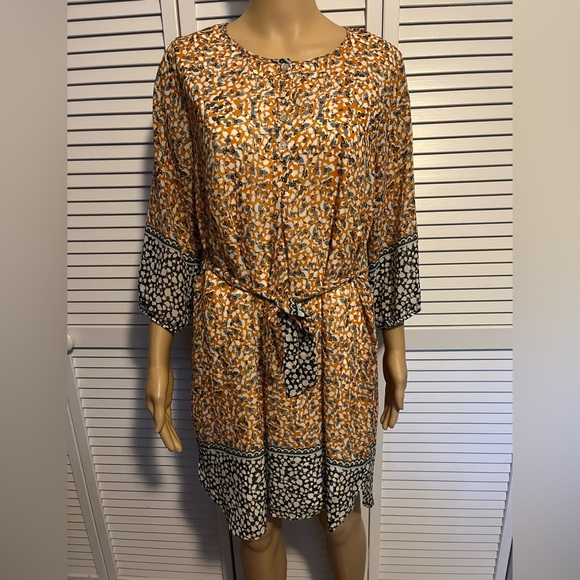 Anthropologie | Dresses | Pretty Fig Flower Size Pl Multi Color Multi ...